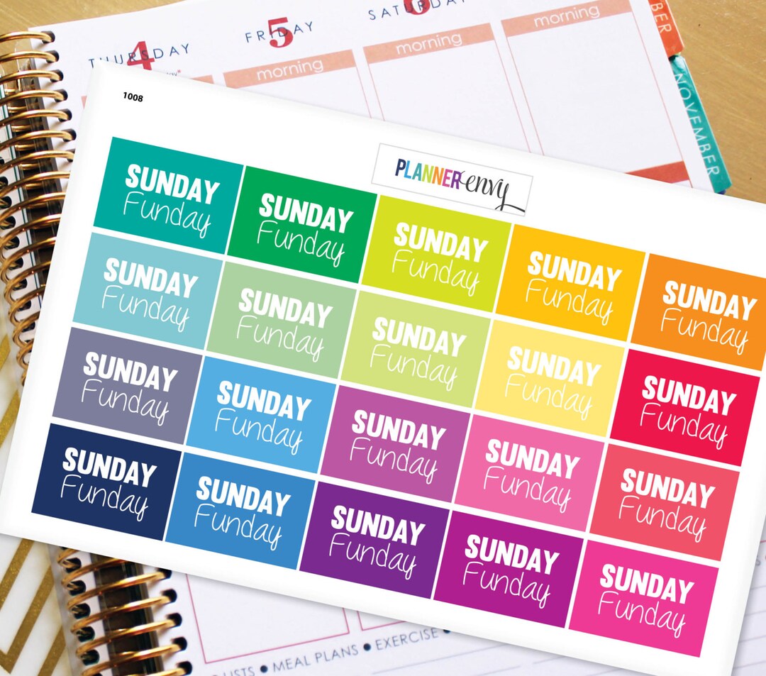Weekend Planner Stickers Erin Condren Life Planner ECLP 20 Sunday ...
