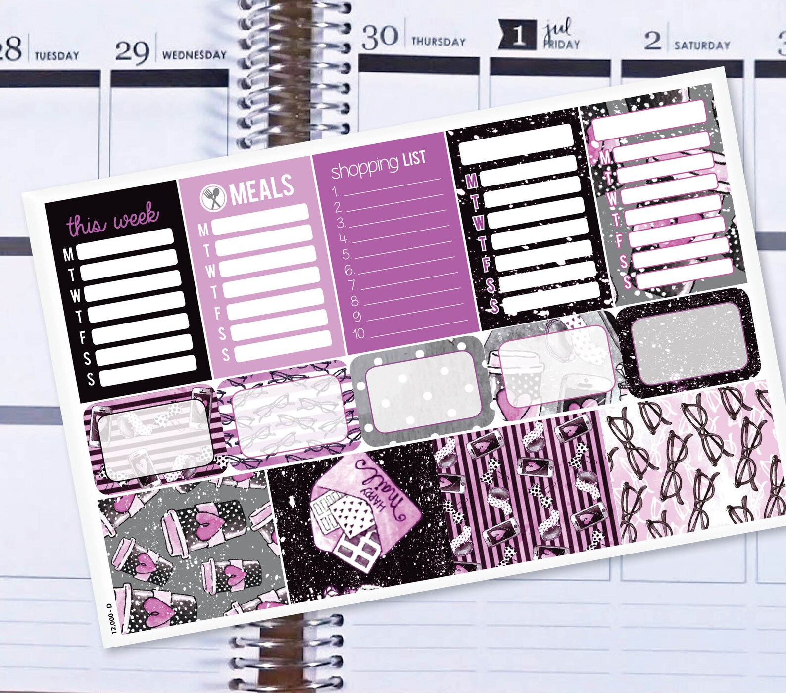 Purple Planner Girl Planner Stickers Weekly Kit to Be Used | Etsy