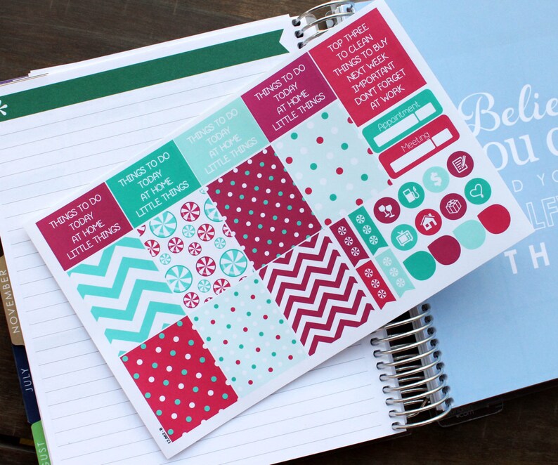 Christmas Holiday Planner Stickers Weekly Kit to Be Used With Erin ...