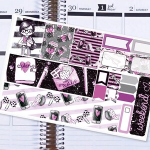 Purple Planner Girl Planner Stickers Weekly Kit to Be Used - Etsy