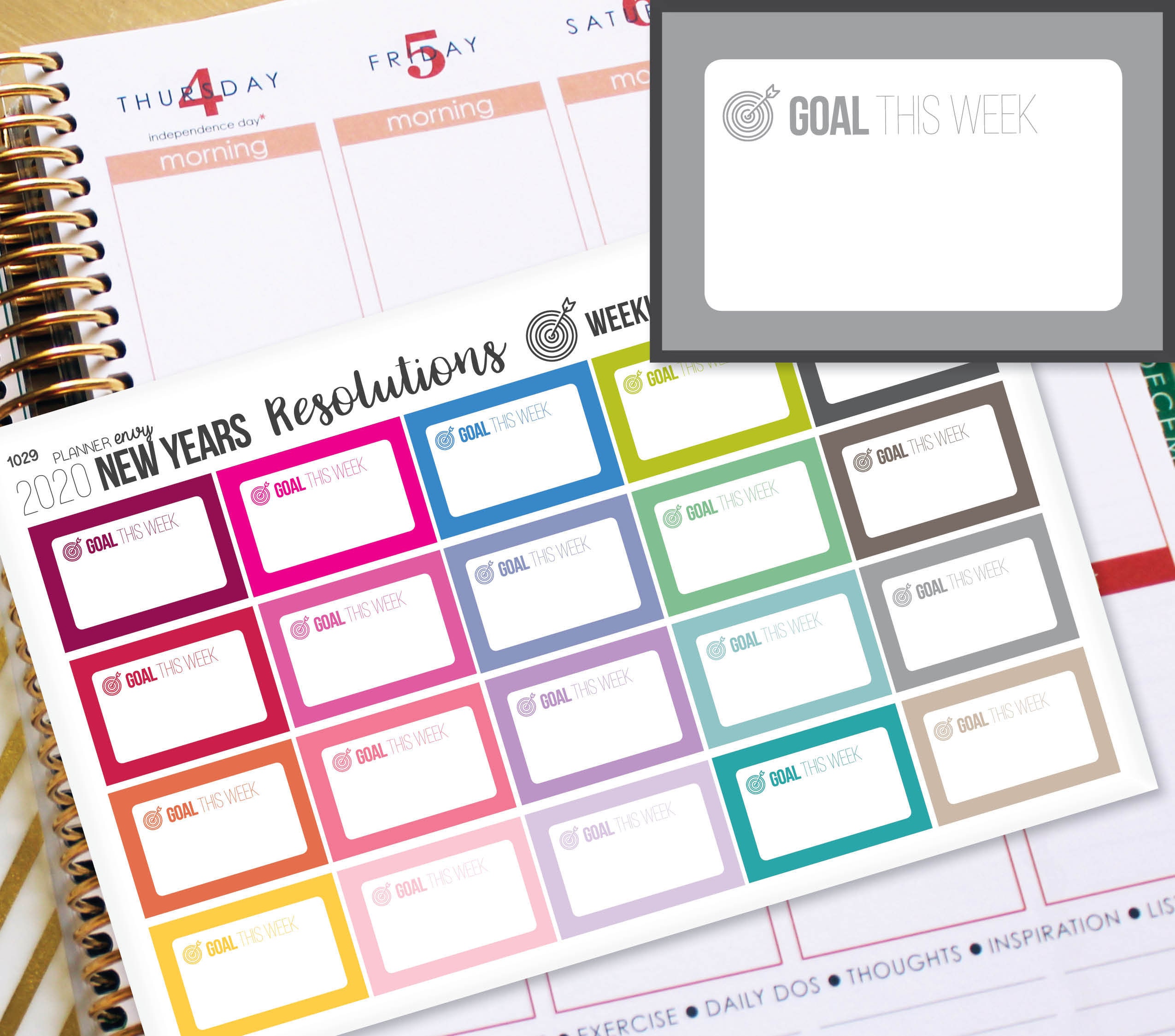 Goal This Week New Years Resolution Planner Stickers 1.5x1 | Etsy