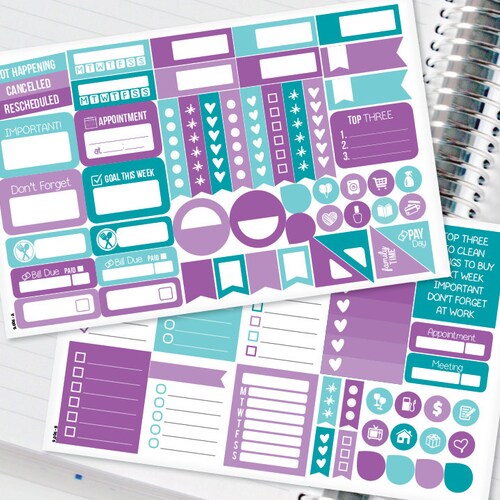 Planner Stickers Erin Condren Life Planner ECLP 40 - Etsy