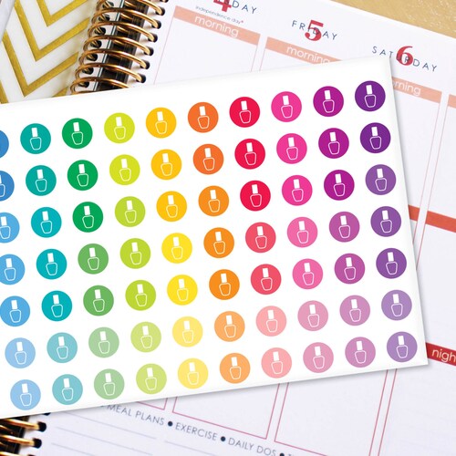 Planner Stickers Erin Condren Life Planner ECLP 77 Nail - Etsy