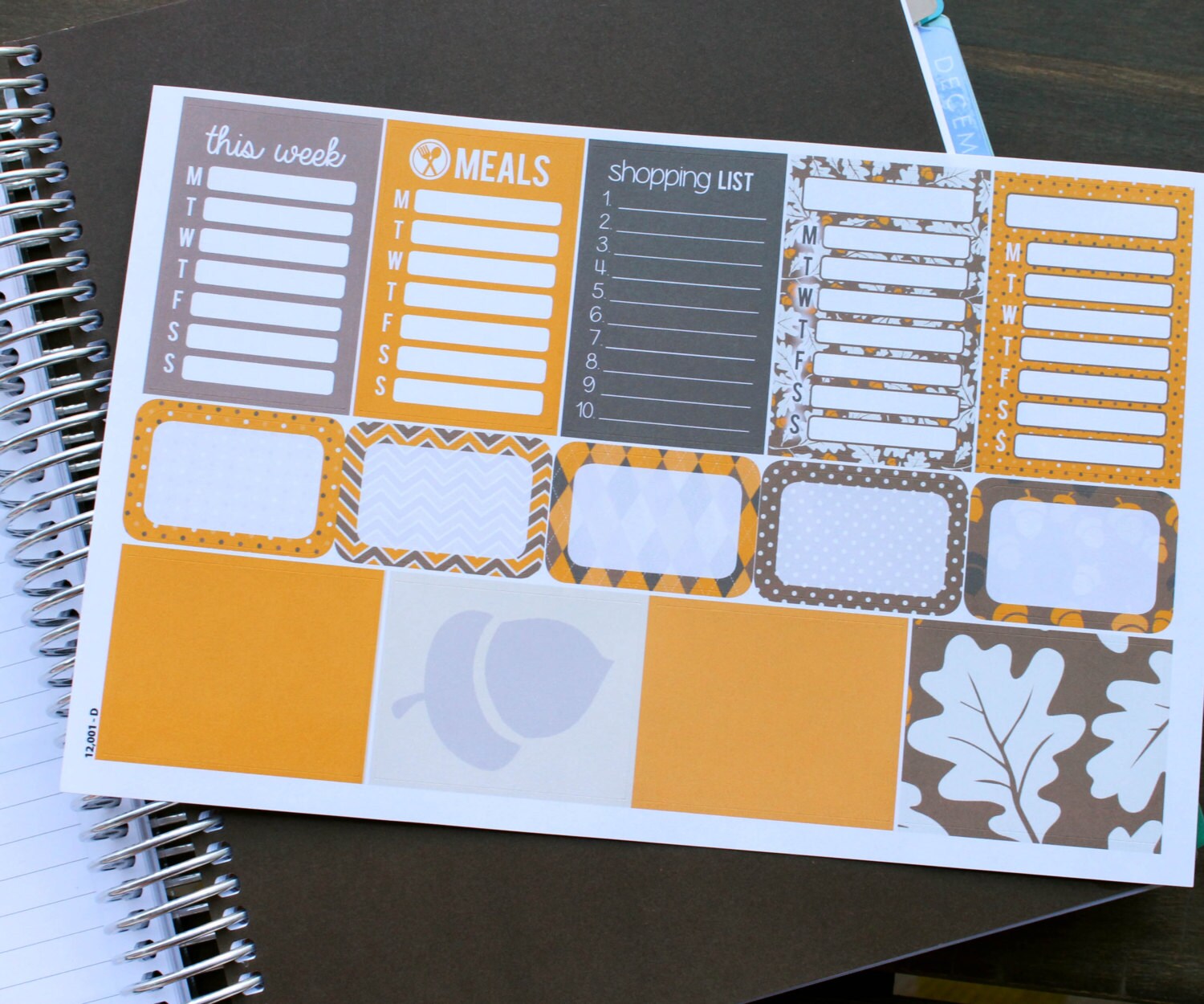 Fall Leaves Planner Stickers Weekly Kit to be used with Erin | Etsy
