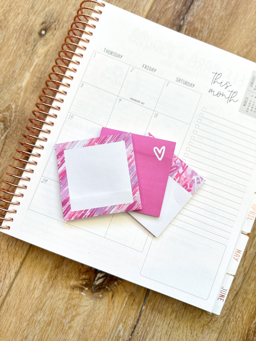 Set of 3 Sticky Notepads Post-it Notes From Our February 2024 Planner ...