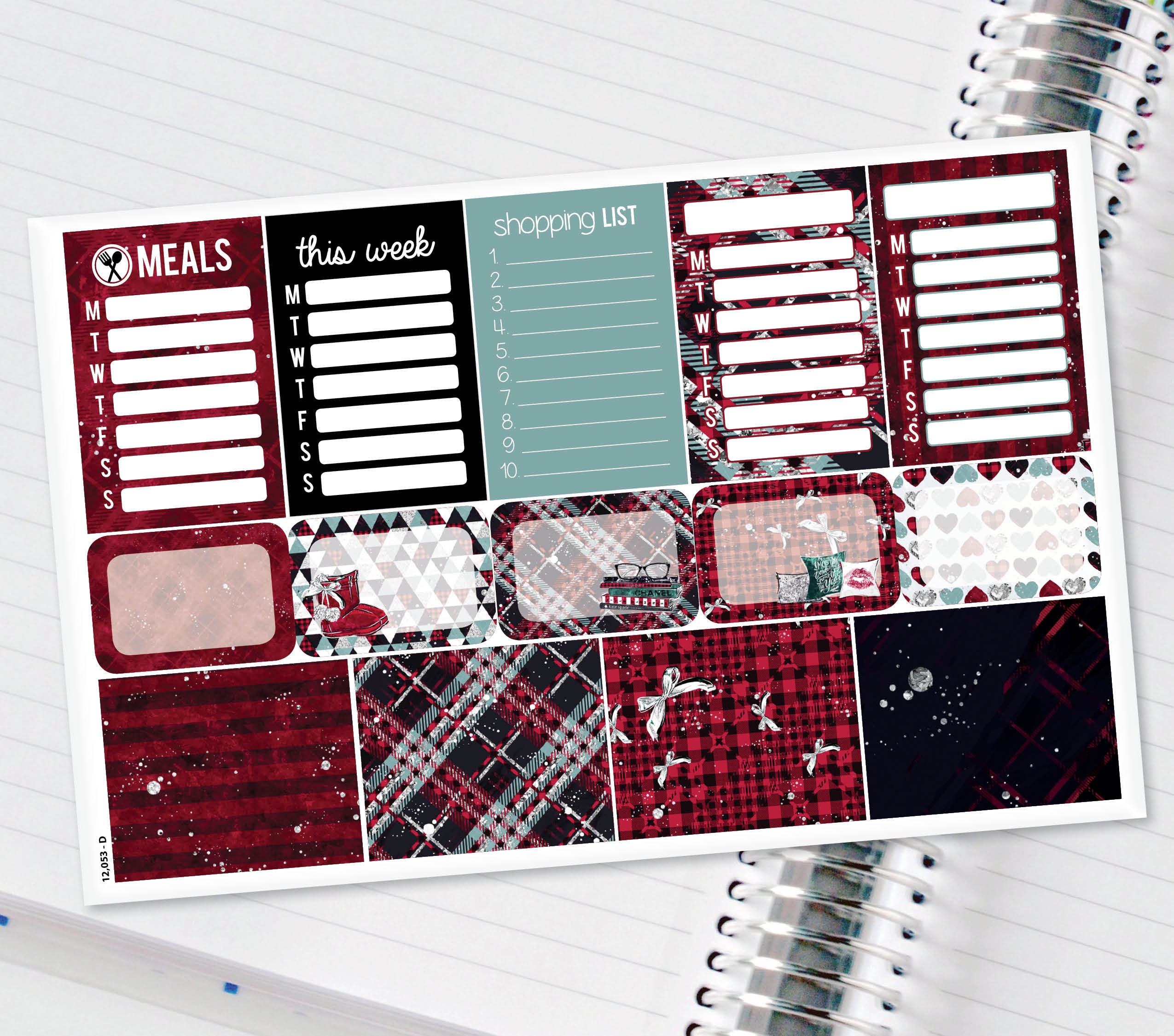 Plaid Holiday Cozy Christmas Kit Planner Stickers Sticker Kit - Etsy