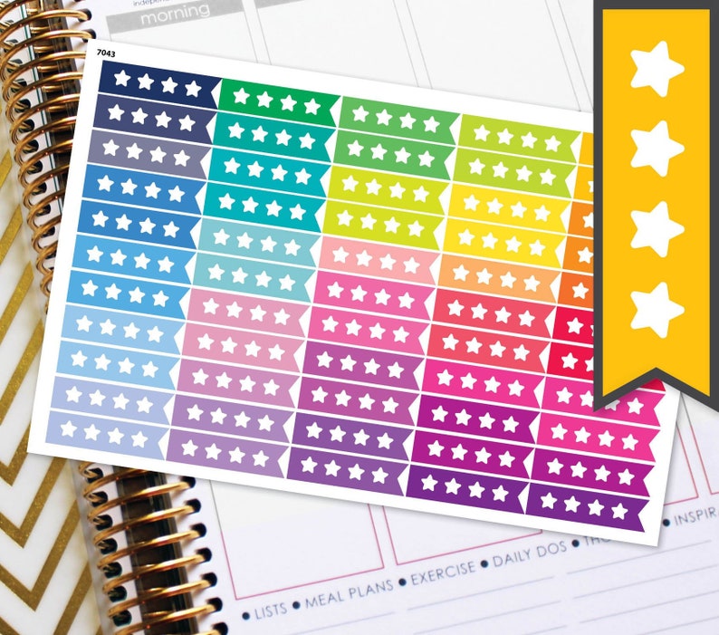 Star Checklist Planner Stickers to Be Used With Erin Condren - Etsy