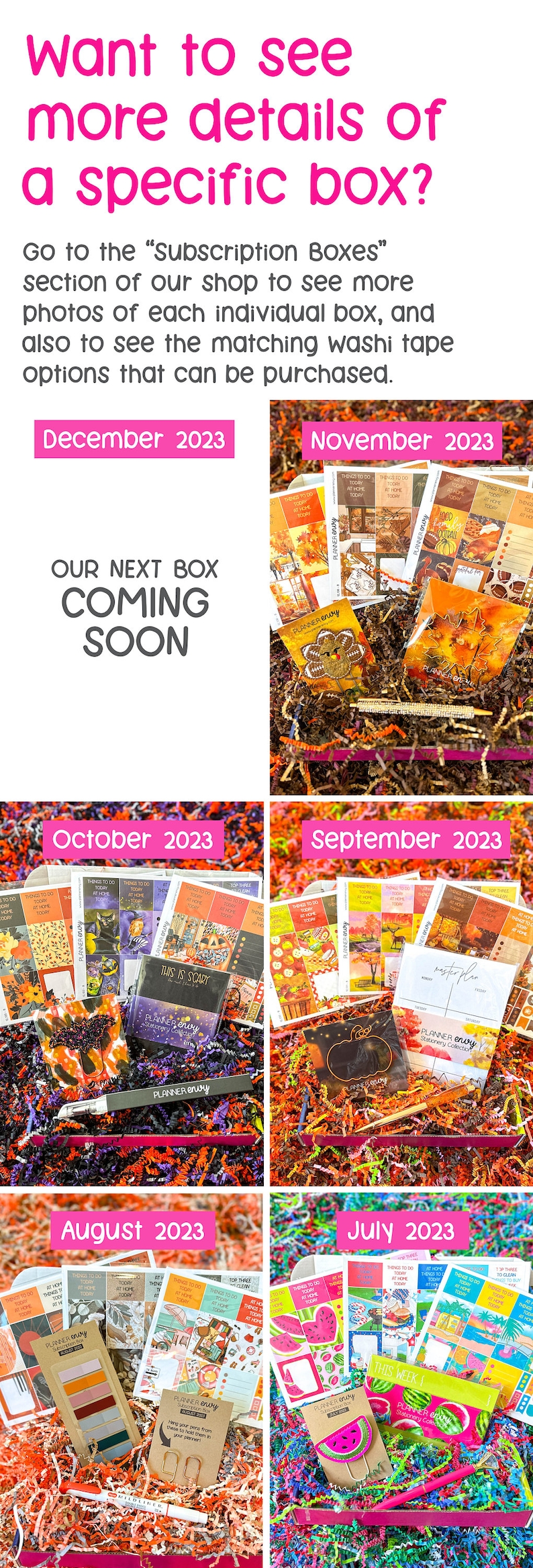 Planner Envy Subscription Box TRIAL. Planner Stickers, Planner Clips ...