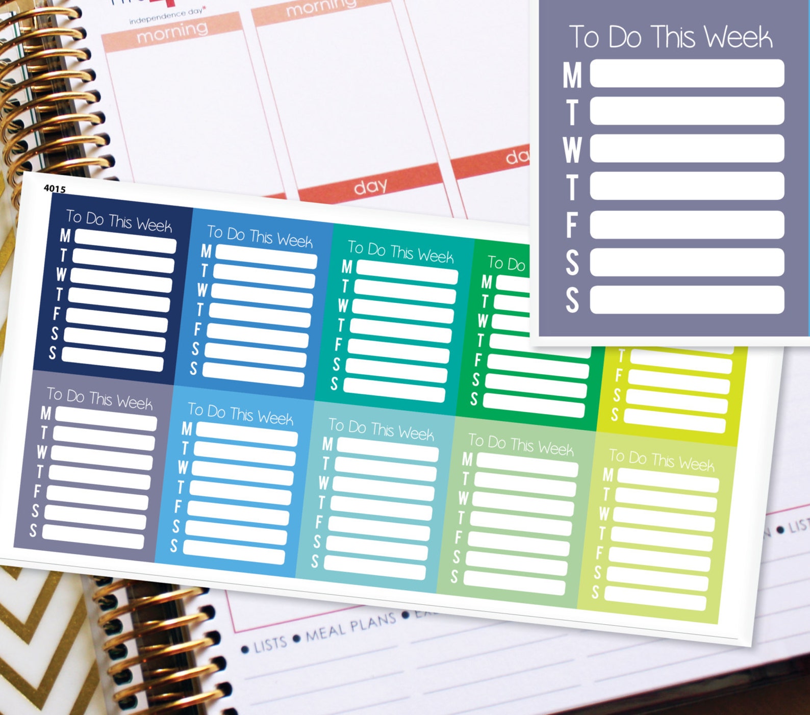 To Do List Checklist Planner Weekly Sidebar Planner Stickers - Etsy