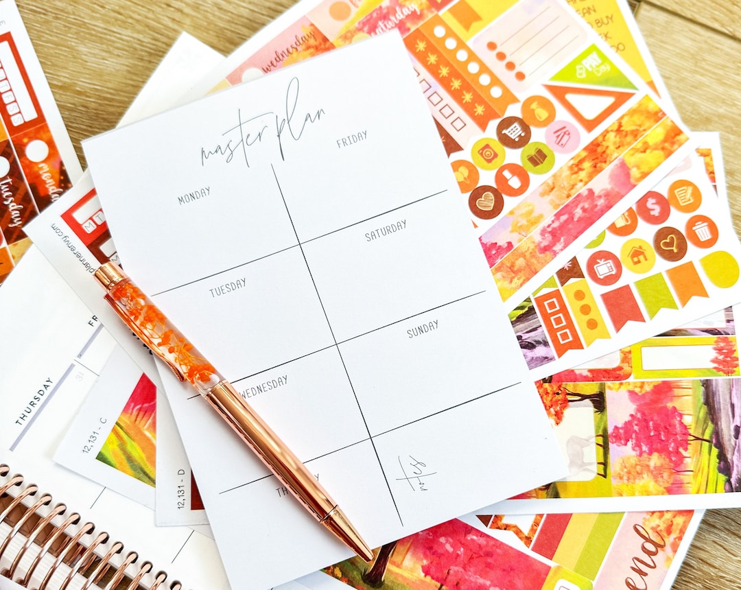 5x7 Master Plan Weekly Planner Notepad 40 Sheets - Etsy
