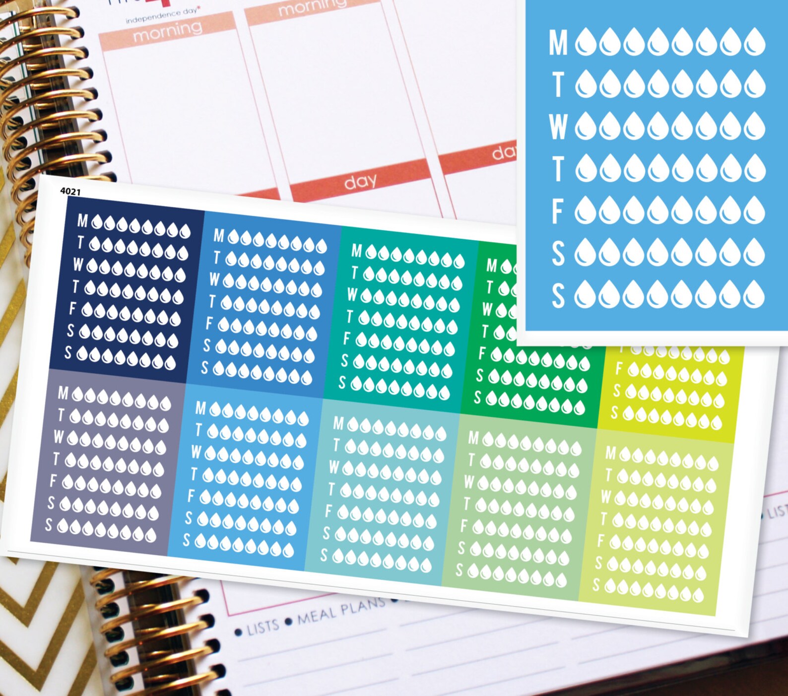 Hydration Water Tracker Weekly Sidebar Planner Stickers to Be - Etsy