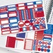 July Red & Blue Mini Kit Weekly Planner Stickers for Erin Condren ...