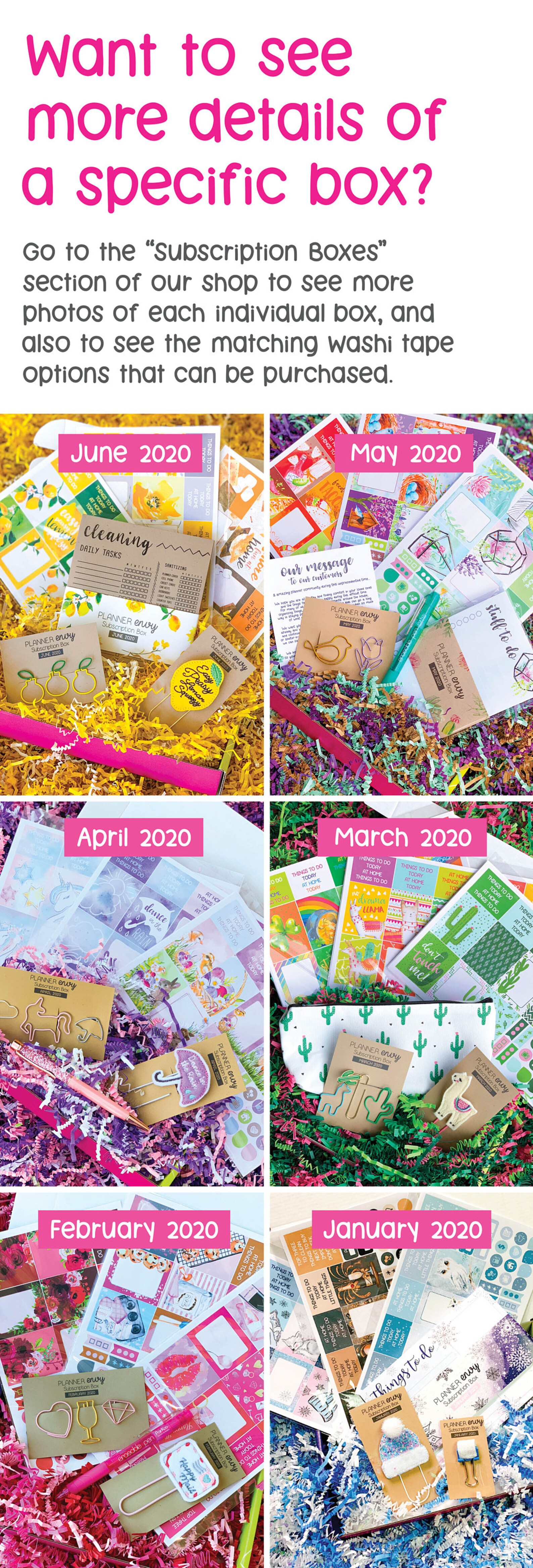 Planner Envy Subscription Box TRIAL. Planner Stickers Planner - Etsy