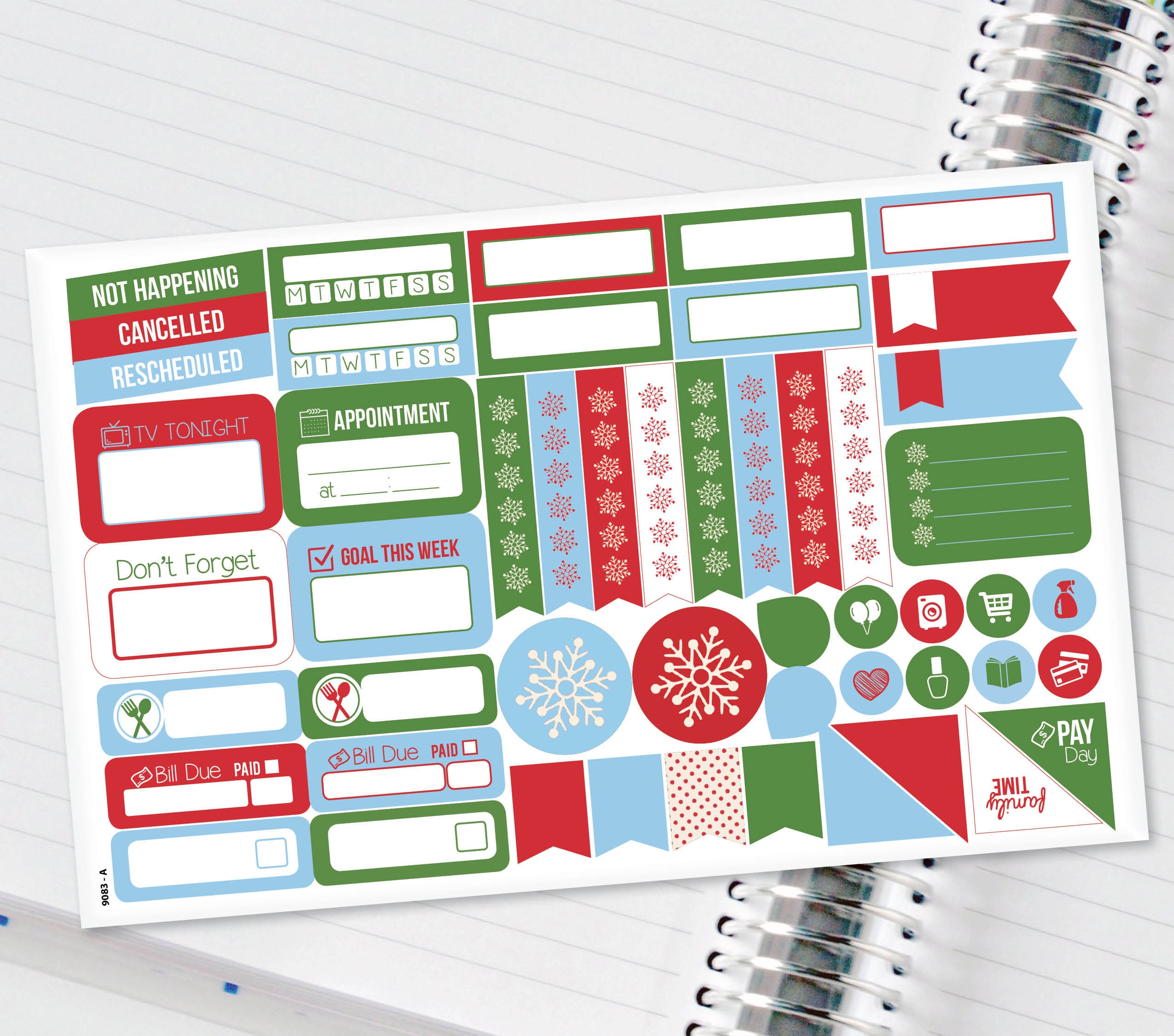 Christmas Mini Kit Weekly Planner Stickers for Erin Condren - Etsy