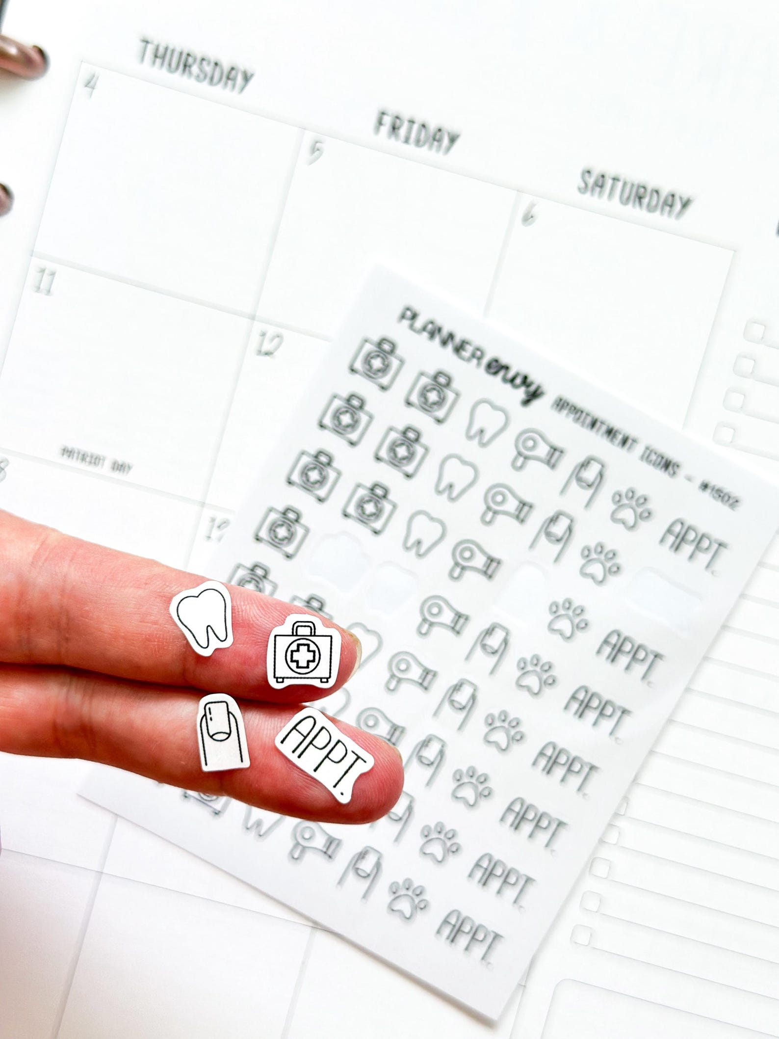 Cleaning Money Birthday Weather Appointment - Minimalist Planner ...