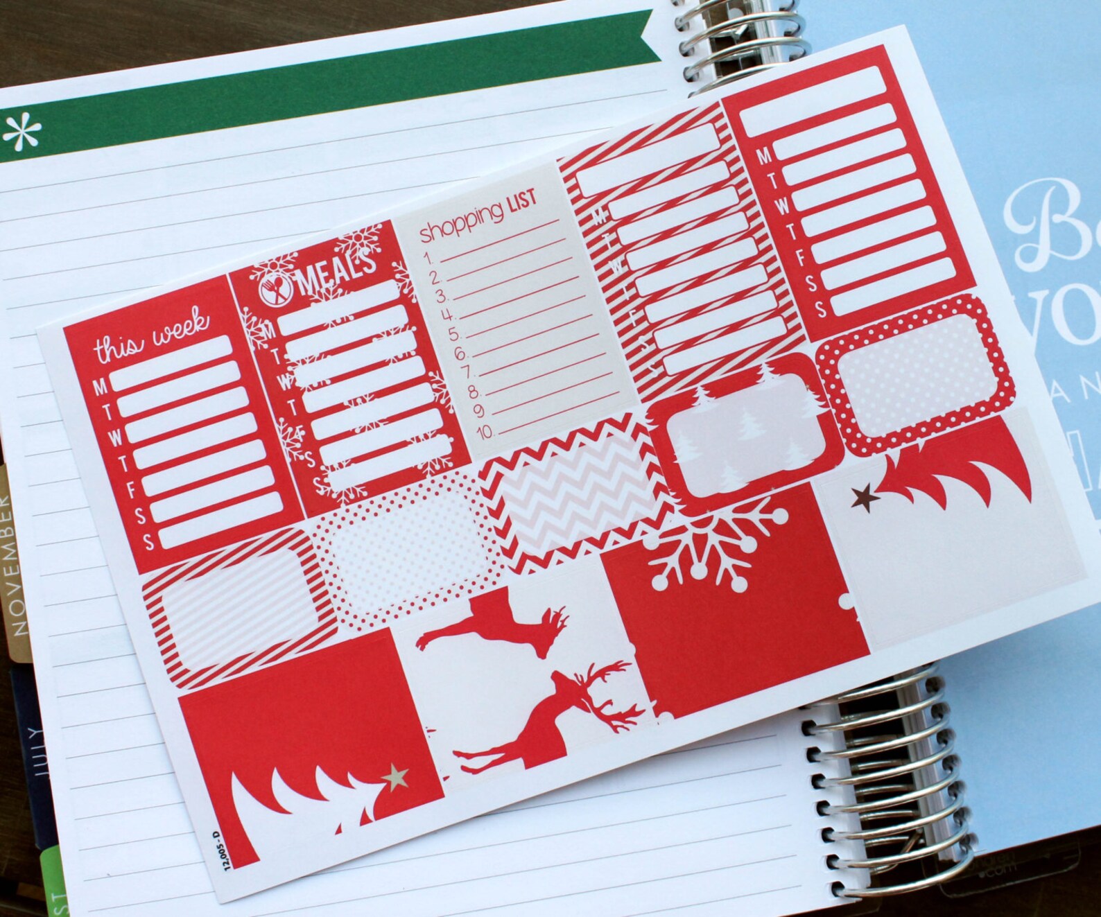 Christmas Red Holiday Planner Stickers Weekly Kit to Be Used - Etsy