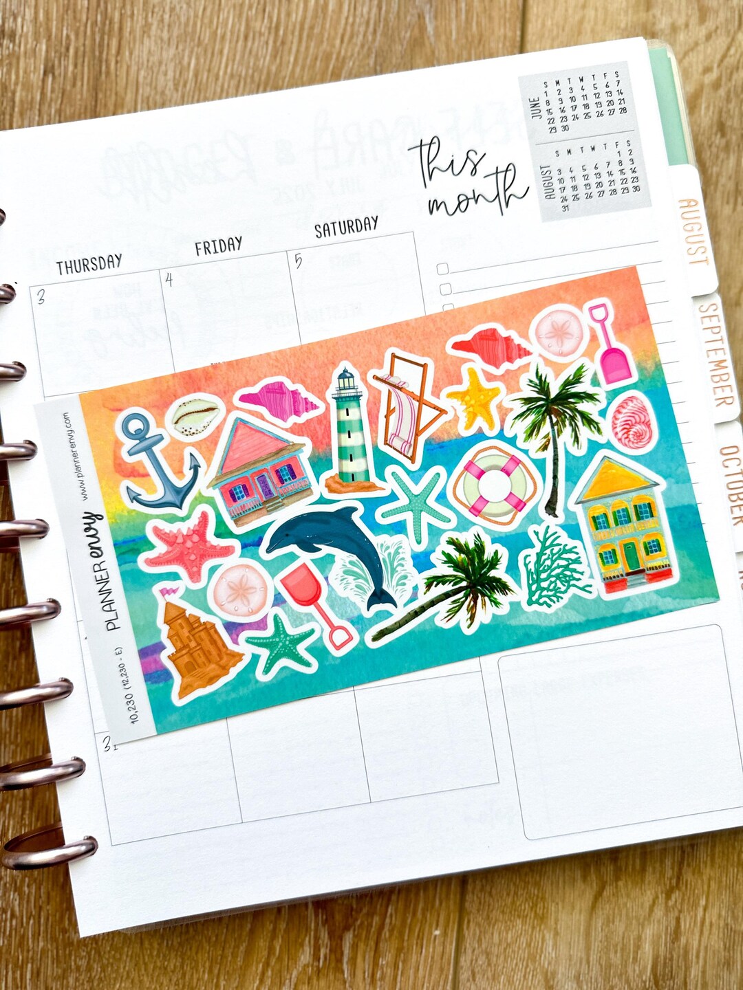 Vacation Dolphin Florida Key West Vaca Beach Summer August Deco Planner ...
