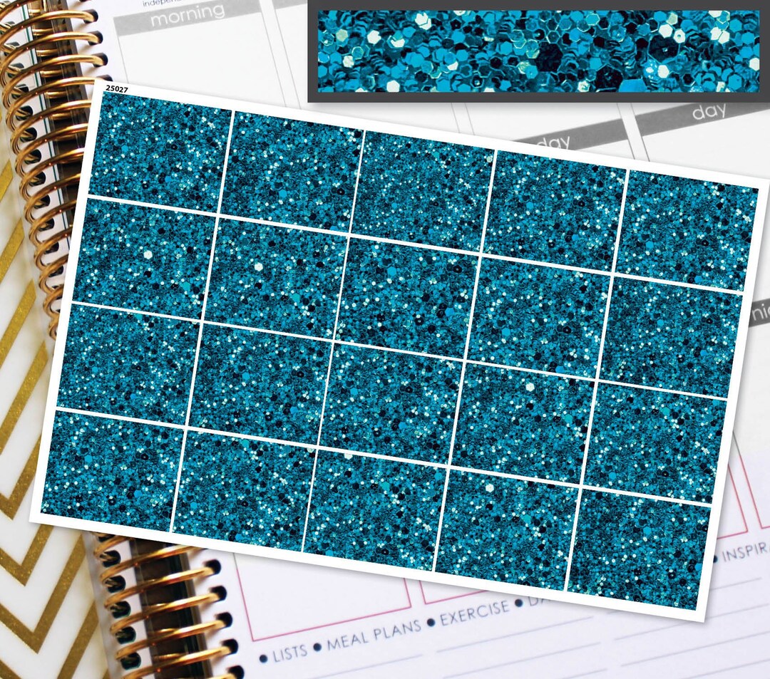Teal Glitter Header Holidays Planner Stickers to Be Used W/ Erin ...