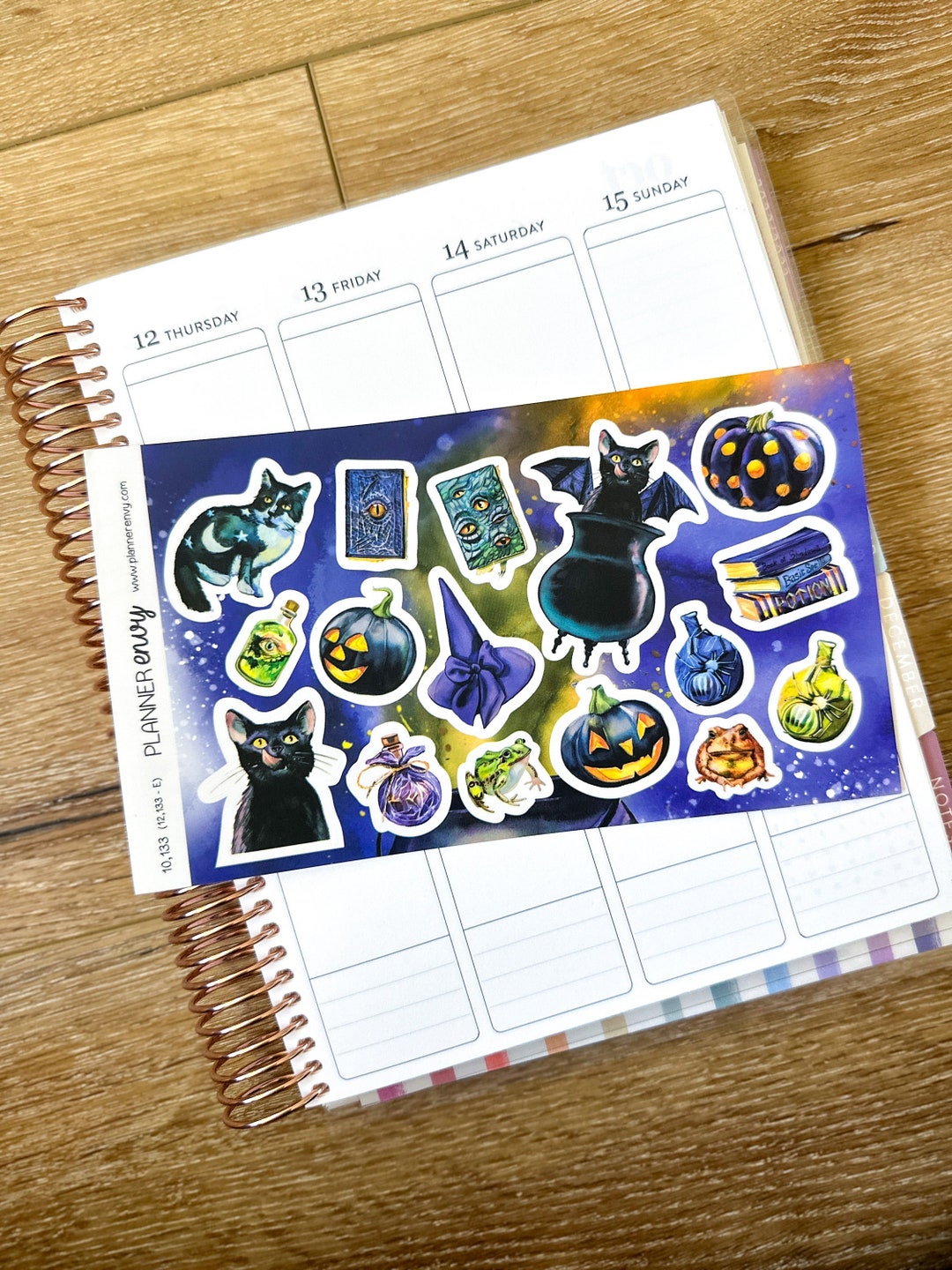 Halloween Magic Deco Planner Stickers Black Cats Bats Pumpkins Spooky ...