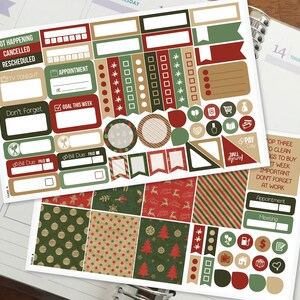 Vintage Christmas Mini Kit Weekly Planner Stickers for Erin Condren ...