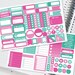 May Pink & Teal Mini Kit Weekly Planner Stickers for Erin | Etsy
