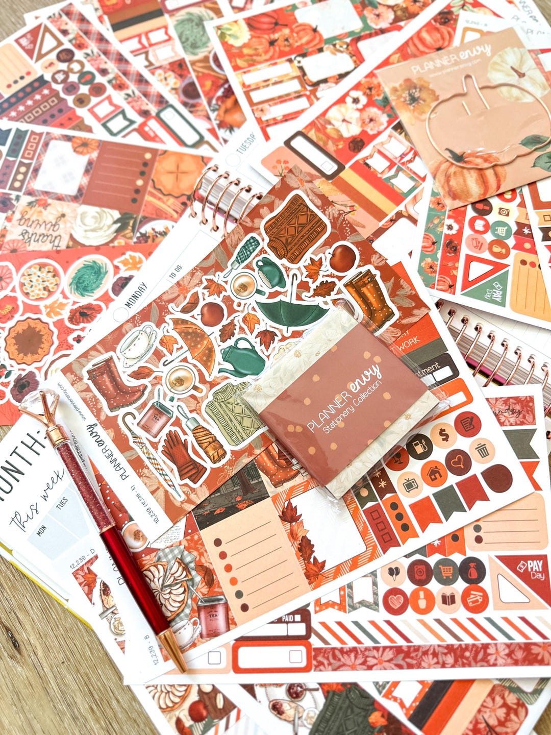 Fall November 2025 Thanksgiving Planner Envy Subscription Box (NO WASHI ...