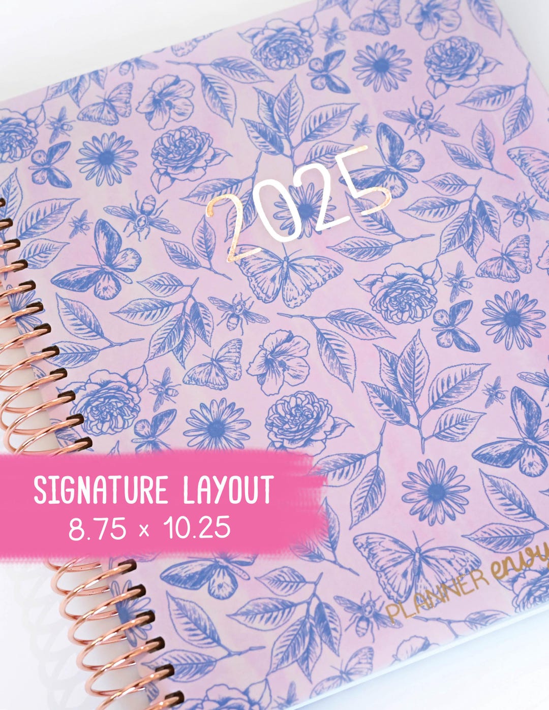 2025 Planner - Signature Layout, Spiral Bound - "butterfly Doodles ...