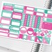 May Pink & Teal Mini Kit Weekly Planner Stickers for Erin - Etsy