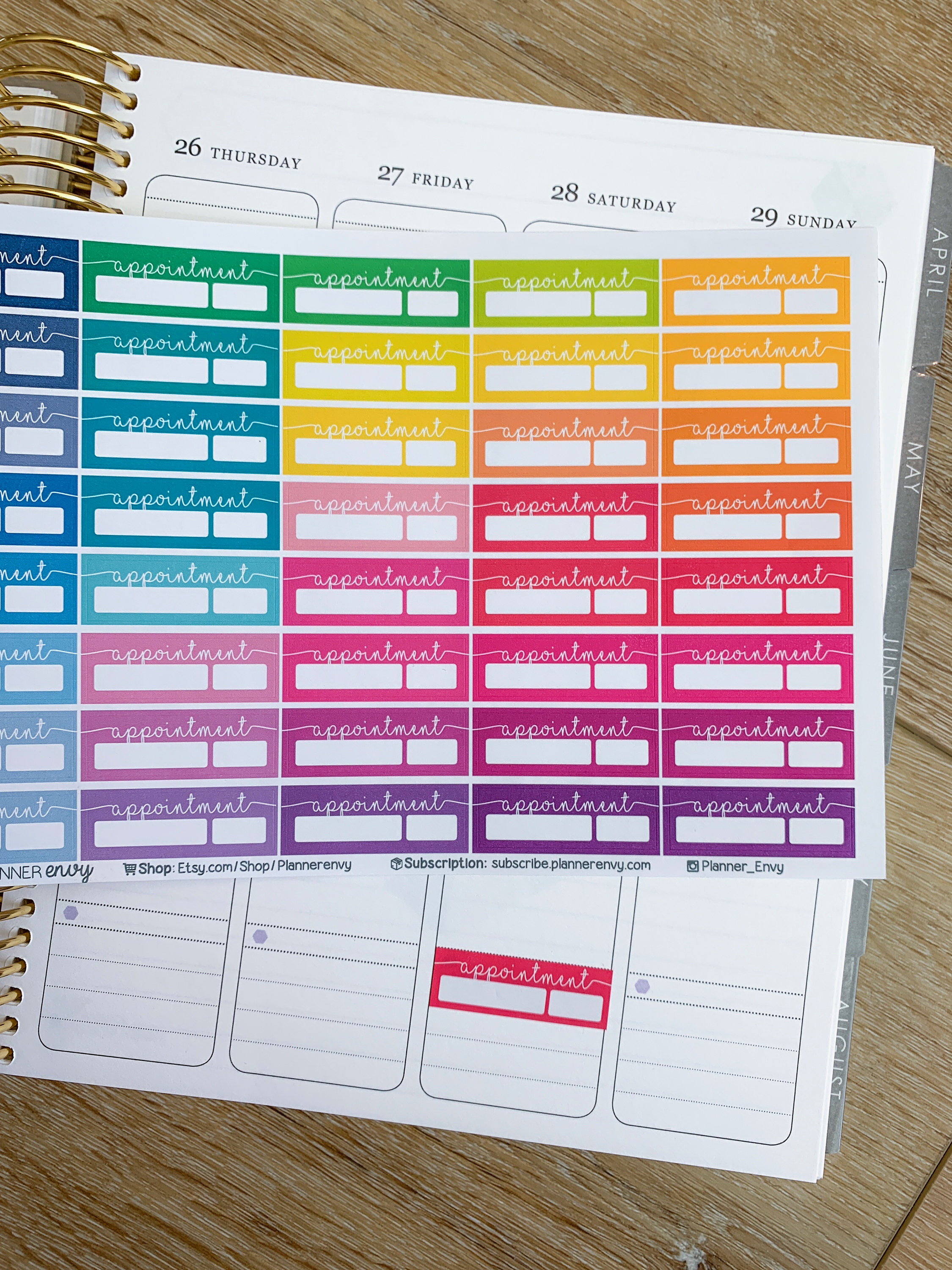 Appointment Planner Stickers Erin Condren Life Planner (ECLP) - 40 Work ...