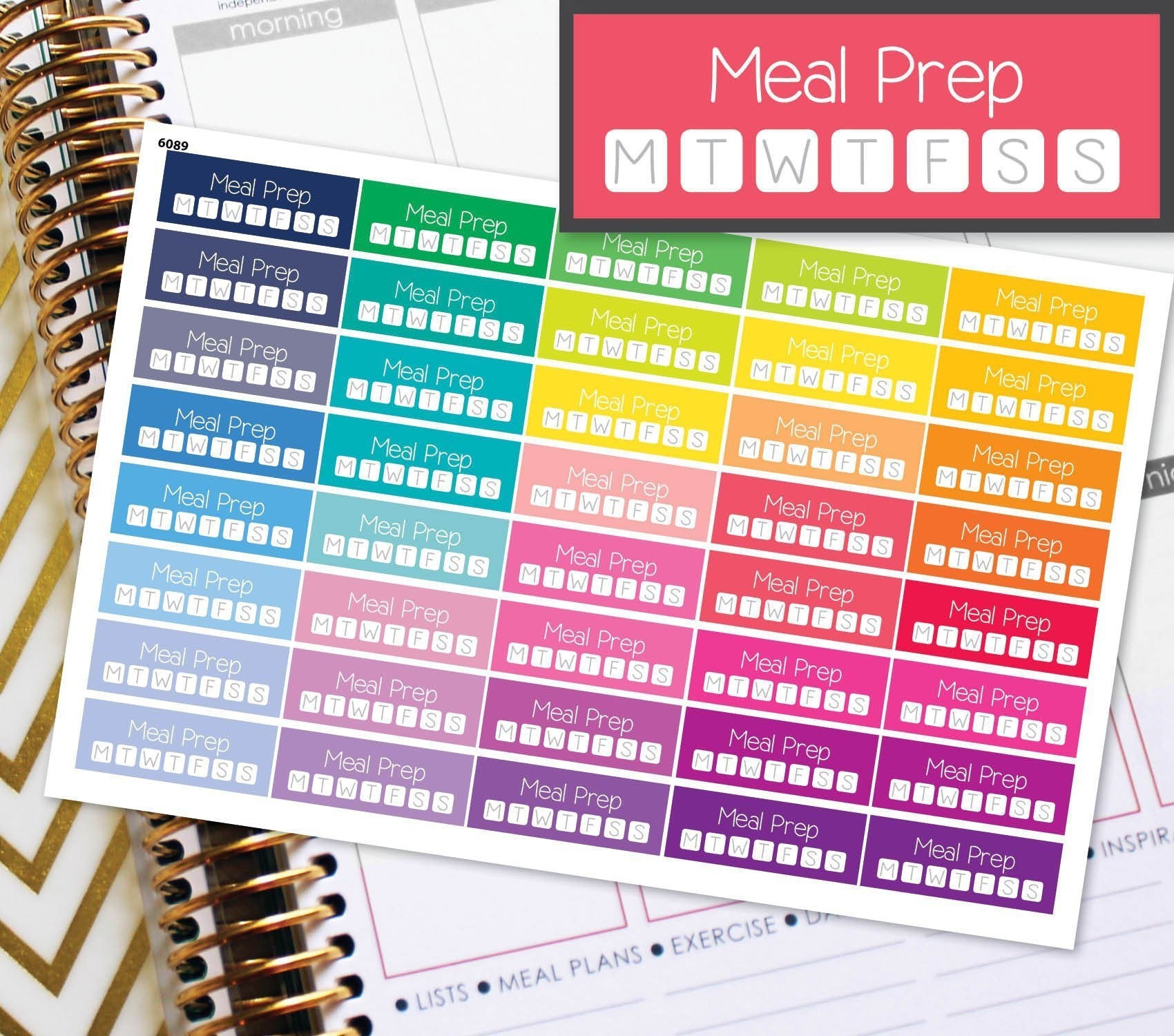 Meal Prep Diet Habit Tracker Planner Stickers to be used w/ | Etsy