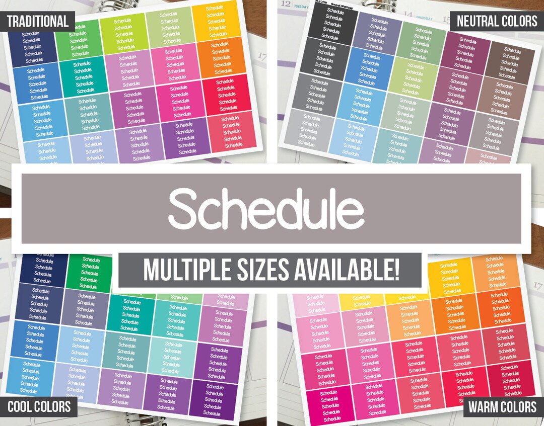 Schedule Planner Stickers Headers Erin Condren ECLP Happy Planner ...