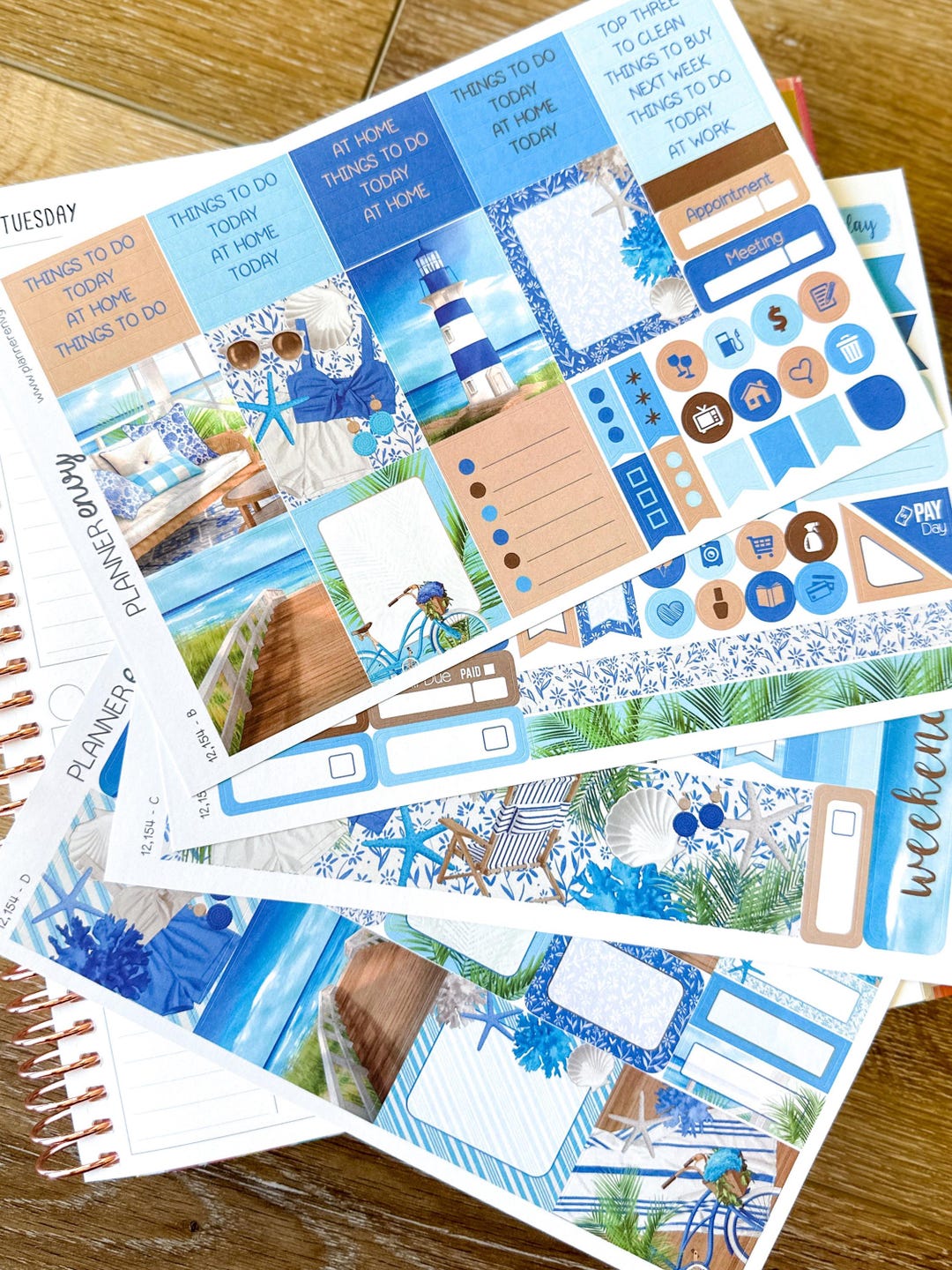 NEW KIT FORMAT! Spring Ocean Vacation Beach Blue Sea Color Nautical ...