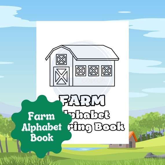 Farm Alphabet Coloring Pages Coloring Pages Kids Activity | Etsy