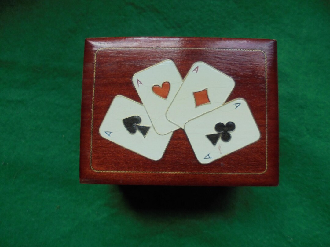 Wooden Playing Cards Box - Etsy