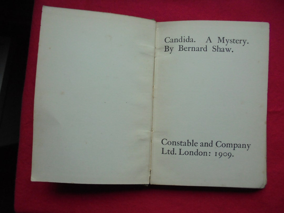 Candida Bernard Shaw First Edition 1909 - Etsy