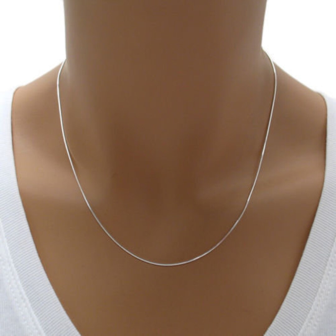 925 Sterling Silver Diamond Cut Snake Chain 020 Gauge 0.8 Mm 14/16/18 ...