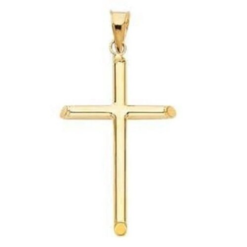 14K 18k Solid Gold Cross Necklace Elegant Cross Gold Pendant - Etsy