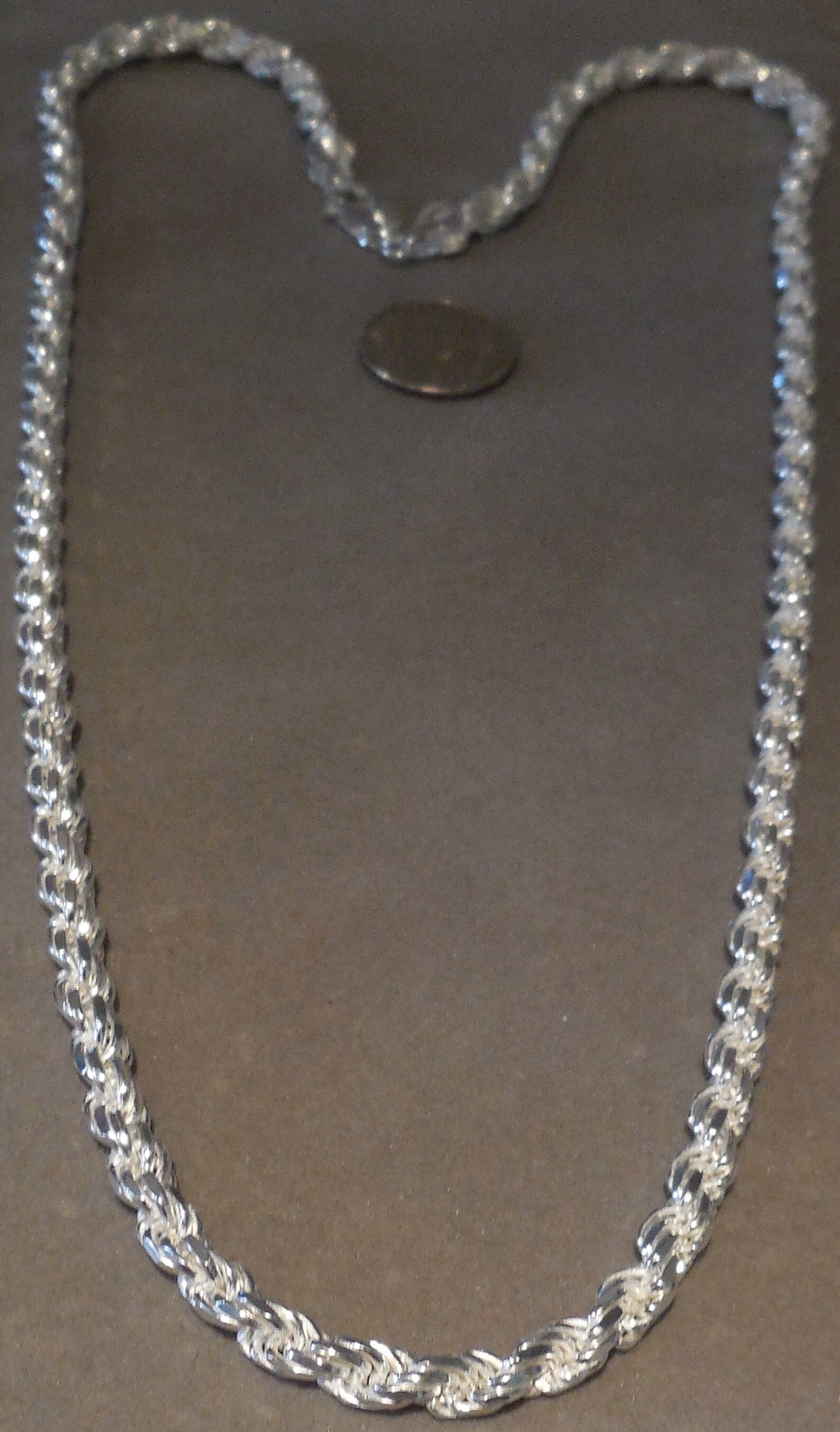 925 Sterling Silver Diamond Cut Rope Chain Necklace 100 - Etsy