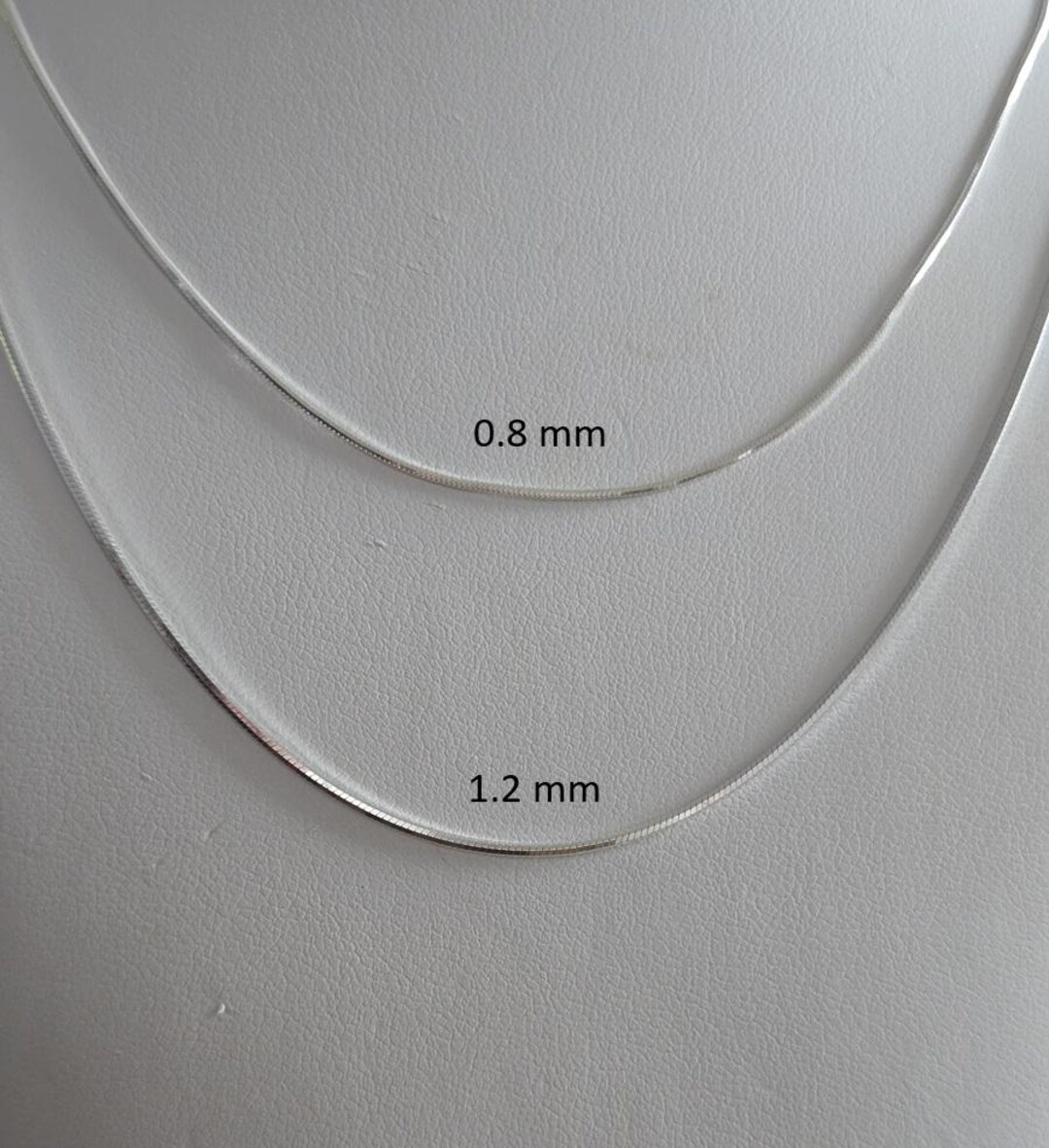 Solid Sterling Silver Diamond Cut Snake Chain Necklace - Etsy