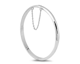 Silver Hinged Bangle | Etsy