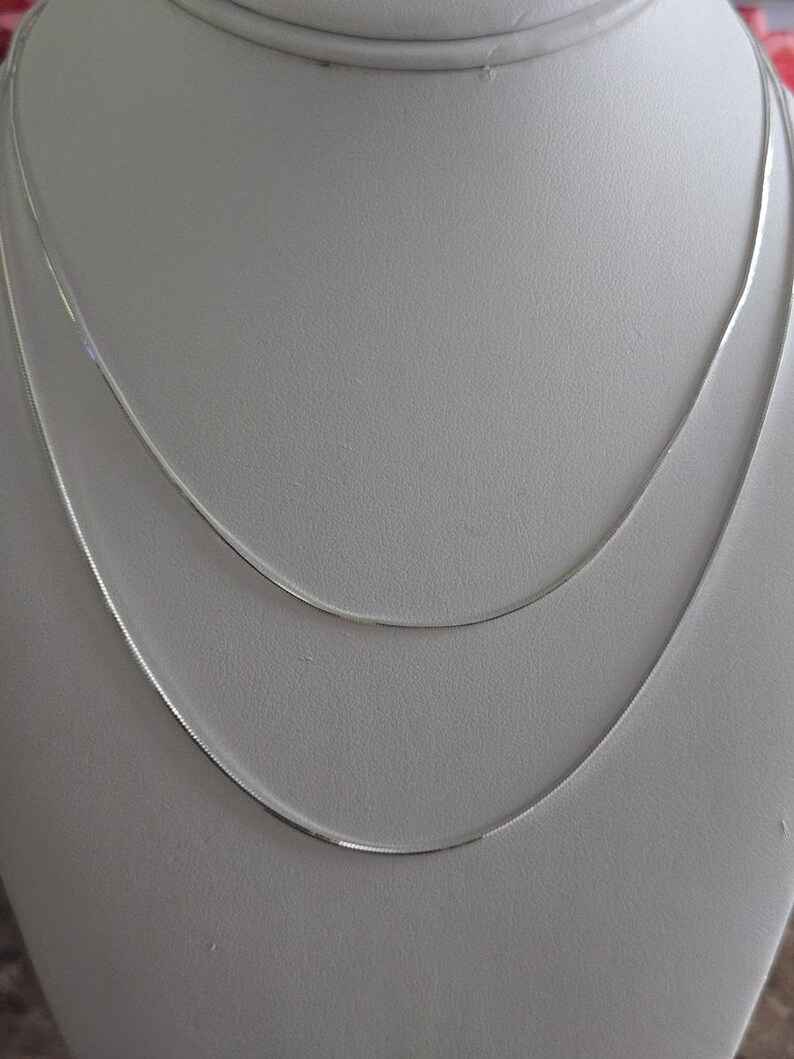 Solid Sterling Silver Diamond Cut Snake Chain Necklace - Etsy