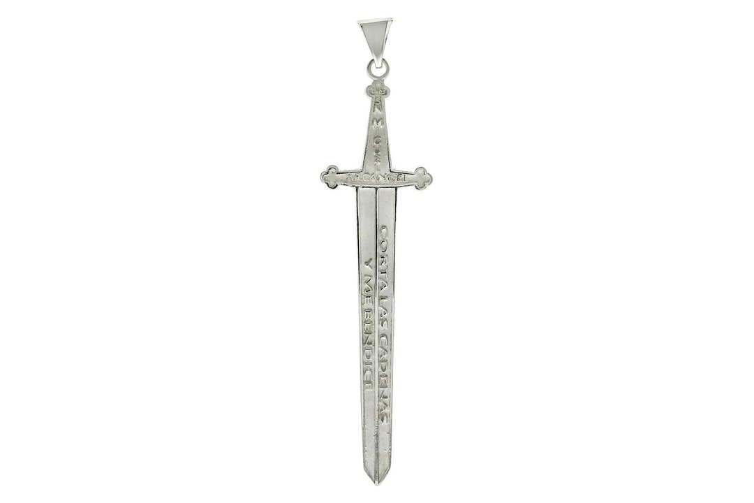 925 Sterling Silver Sword of Saint Michael Pendant Patron Saint of ...