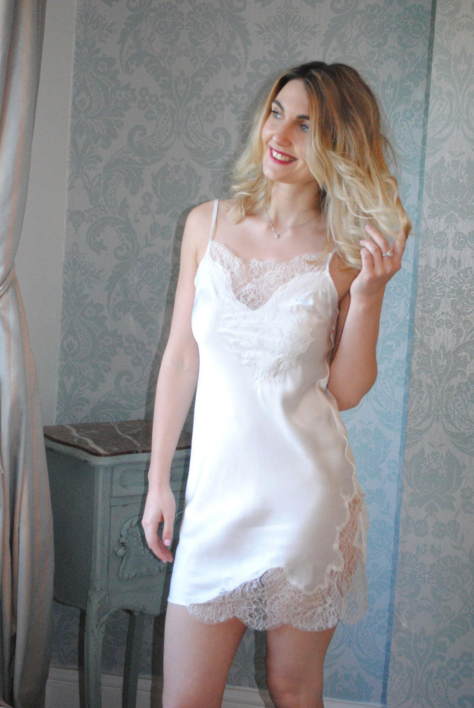 Ivory Silk Bridal Slip / Natural Silk Gown / Bridal Style / - Etsy