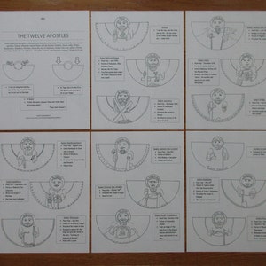 Printable 12 Apostle Paper Figures - Etsy
