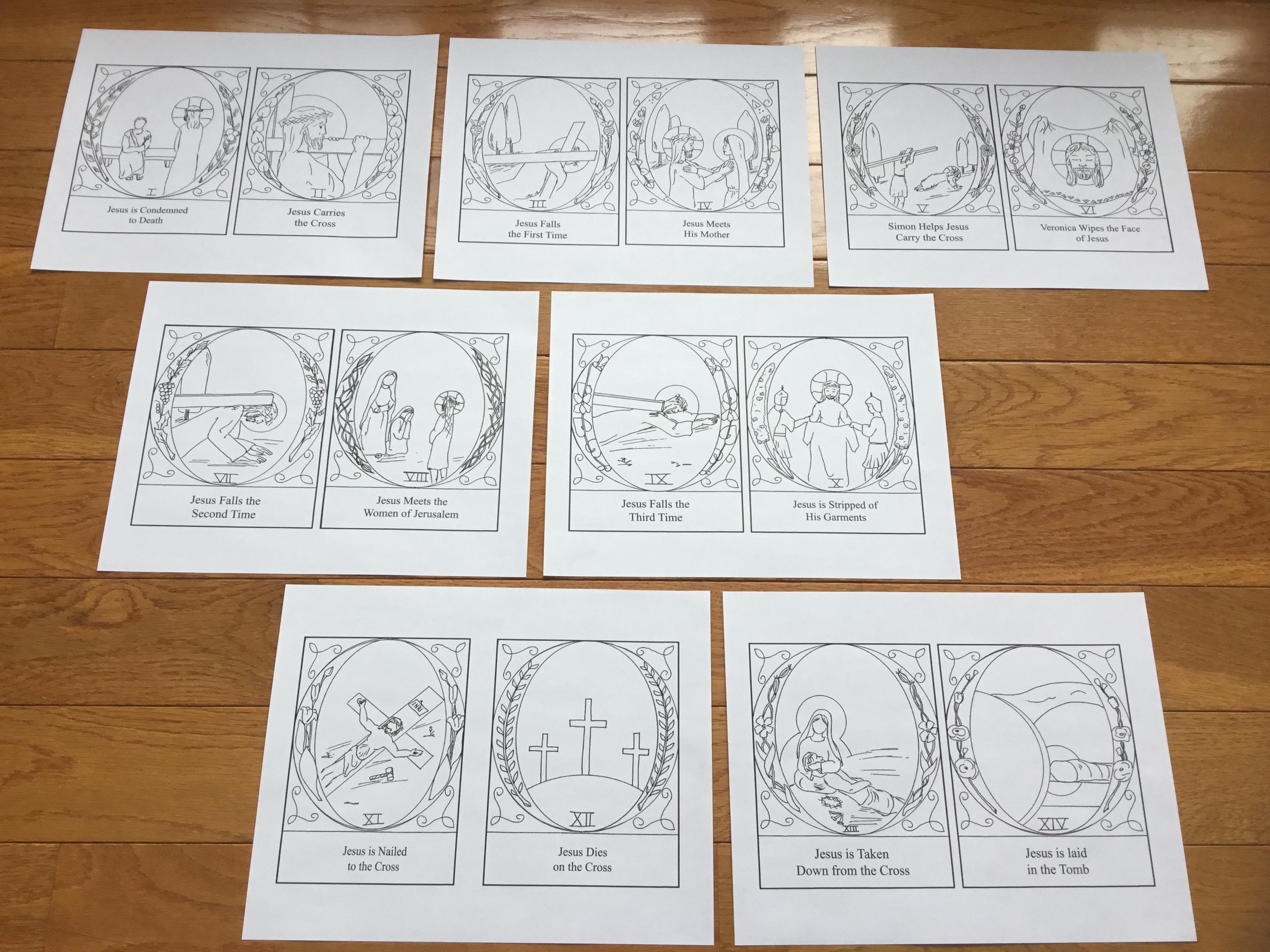 Stations of the Cross Coloring Pages Download - Etsy
