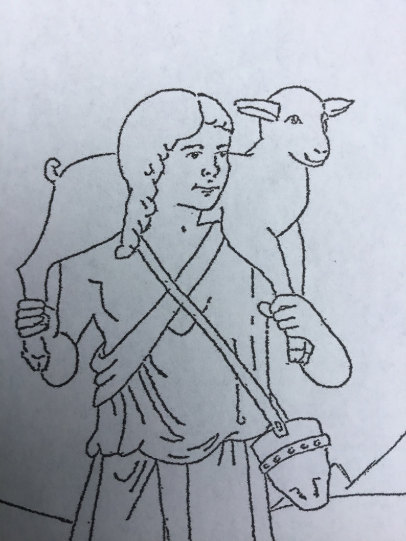 Good Shepherd Coloring Page Download - Etsy