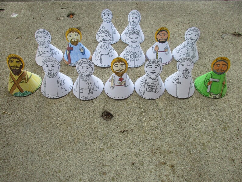 Printable 12 Apostle Paper Figures - Etsy