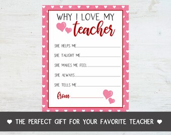 I Love My Teacher | Etsy