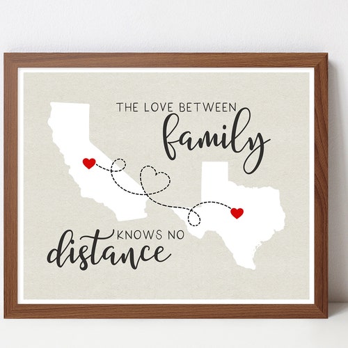 The Love Between Family Knows No Distance Print Long Distance - Etsy