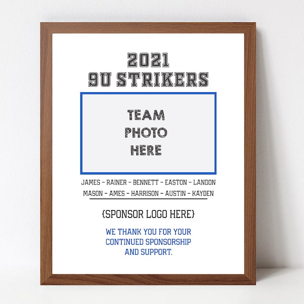 Team Sponsor Plaque - Etsy